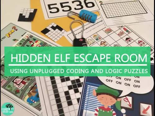 Escape Room Christmas Elf - including Print & Digital Version | TPT