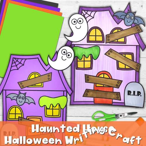 Halloween Haunted House Craft and Writing Activity by ELA with Mrs Martin
