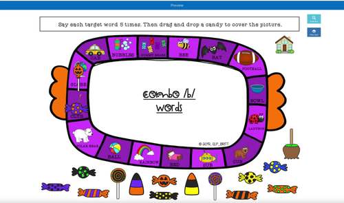 HALLOWEEN CANDY, DIGITAL BOOM CARDS, ARTICULATION (SPEECH THERAPY) by ...