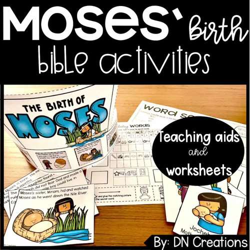 Moses Activity Bundle l Baby Moses Bible Study l Birth of Moses by DN ...