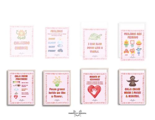 Calming Corner Posters Pink by Purrfectly Peaceful | TPT