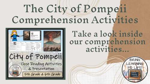 Pompeii Close Reading Comprehension Activities | 5th Grade & 6th Grade