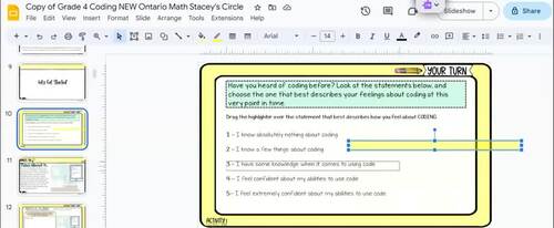 Grade 4 Coding Ontario Math Digital Slides and Worksheets by Stacey's ...