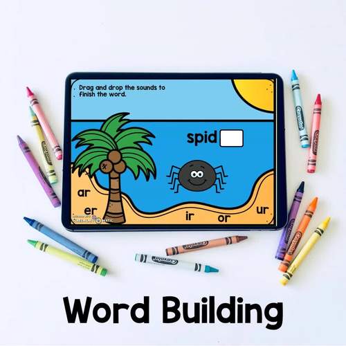 Bossy R Sentence Building, Word Building, and Reading Boom Cards Bundle