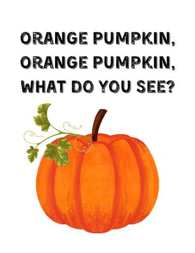 Orange Pumpkin book by Literacy in Bloom | TPT