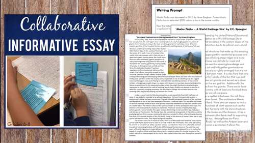 Informative Essay Writing | Collaborative Writing Activity | Printable