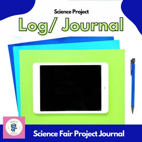 Science Fair Project Journal/Logbook and labels Garet font | TPT