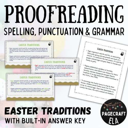 Easter Proofreading Passages | Correct Spelling Punctuation Grammar Errors