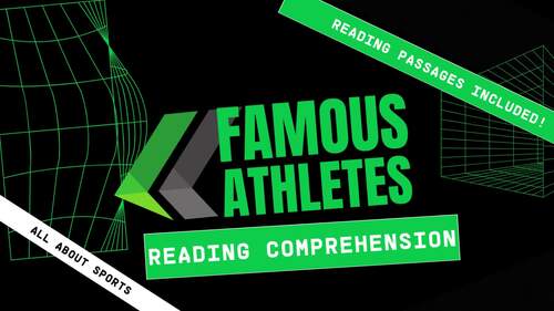 Famous Athletes Reading Comprehension and Informational Text Activity ...