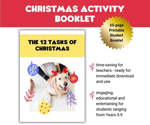 The 12 Tasks of Christmas - Activities for Years 5-9 by White Space Words