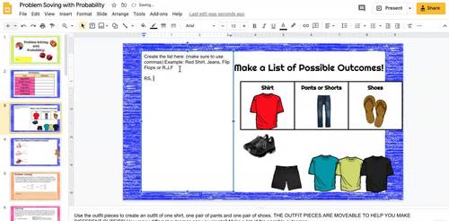 7th grade Probability Digital Activity TEKS 7.6H 7.6I 7.6A 7.6C 7.6D 7.6E