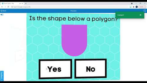 Polygons and Quadrilaterals Math Center Boom Cards by Hands on Learning LLC