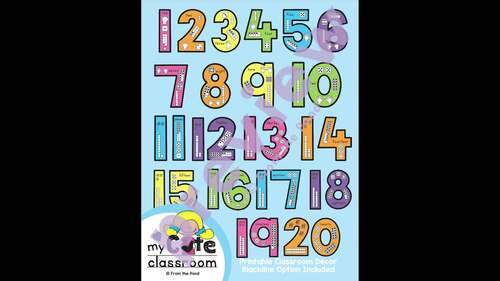 Number Posters 0-20 | Anchor Charts for Classroom Math Wall by From the ...