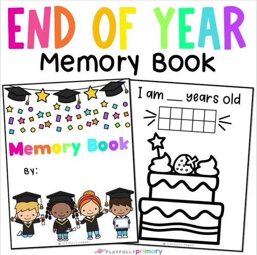 End of Year Memory Book | Kindergarten PreK Preschool TK Montessori