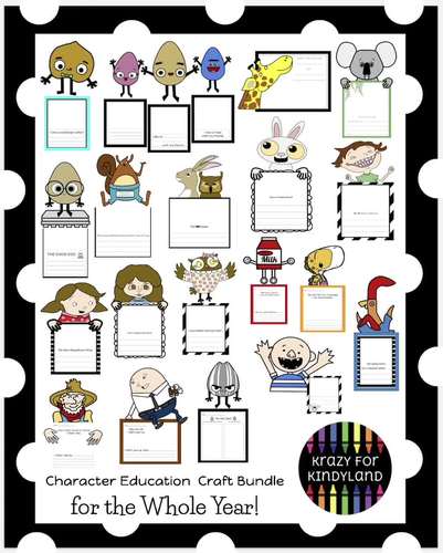 MEGA Character Education Craft Bundle for Kindergarten (for the Whole ...