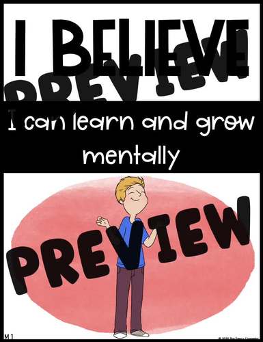 School Counseling "I BELIEVE" Statements Posters ASCA MINDSETS | TpT