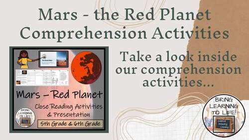 Planet Mars Close Reading Passage & Comprehension Activities | 5th–6th ...