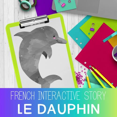 French Marine Animals Story for Beginners Interactive Reading Print ...