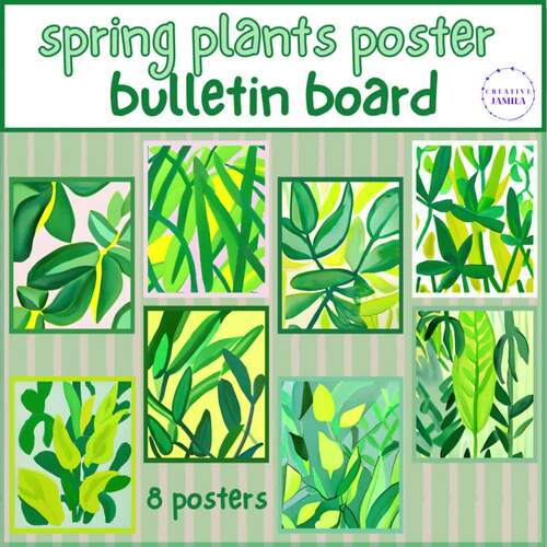 spring plants poster classroom Decor - spring bulletin board classroom ...