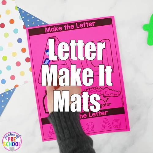 Make It Alphabet Letter Mats - Fine Motor Fun! | TPT