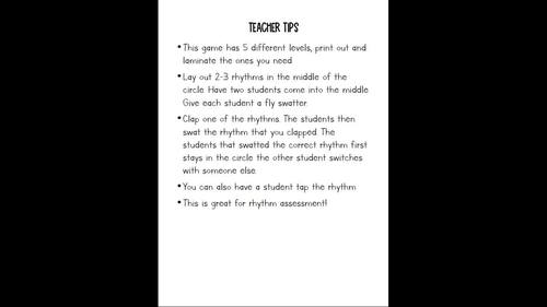 Love Bug Rhythm Swat by Miss Jayna's Music | TPT