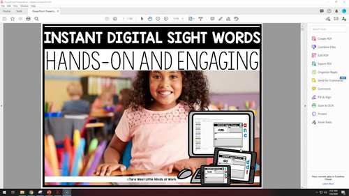 INSTANT Digital + Print Sight Word Files | DISTANCE LEARNING GOOGLE ...
