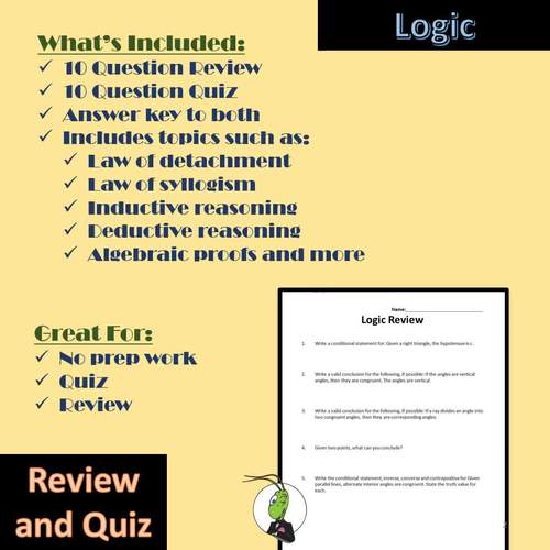 Logic Review and Test Geometry | Law of Detachament and Syllogism ...