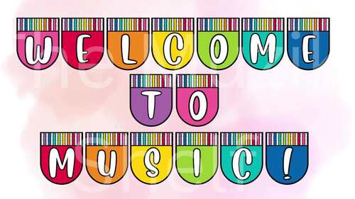 Welcome to Music! – Printable Bunting Banner for Music Classroom