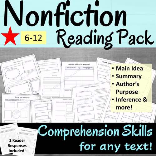 Nonfiction Graphic Organizer Bundle - Any Text - Editable Slides - Test ...