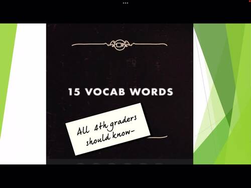 Words All 4th Graders Should Know-15 Vibrant & Rigorous Vocab Words ...