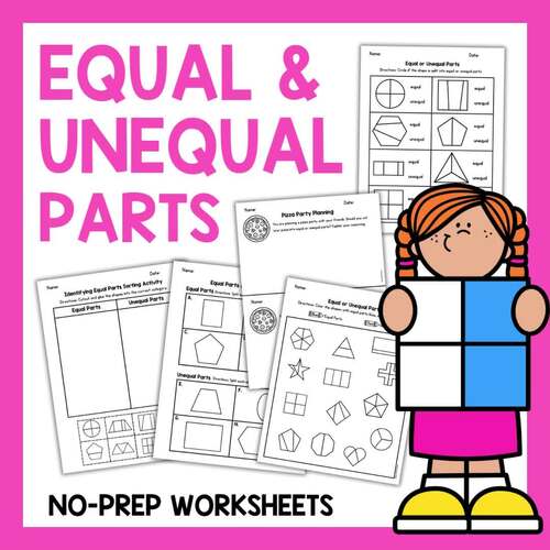 Equal or Unequal Parts | Partitioning Shapes Into Equal Groups ...