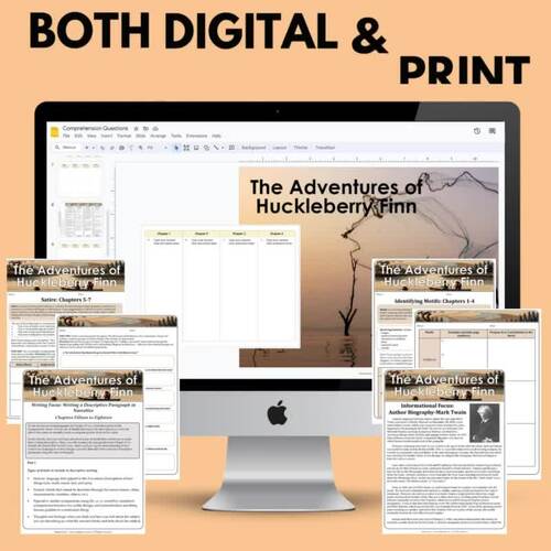 The Adventures of Huckleberry Finn (Huck Finn) Novel Study Unit - 300 ...