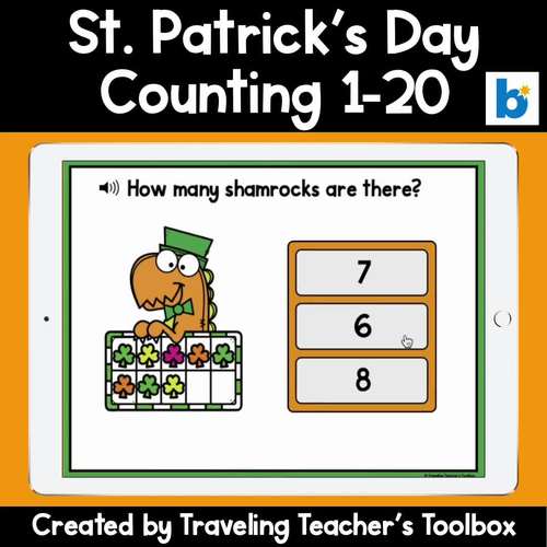 St. Patrick’s Day Math Counting 1 to 20 Boom Cards | TPT