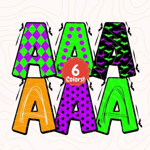 Halloween Bulletin Board Letters Alphabet Bundle by VividDoodle | TPT
