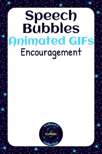 Animated GIF Encouragement Speech Bubbles Clipart – Orange | TPT