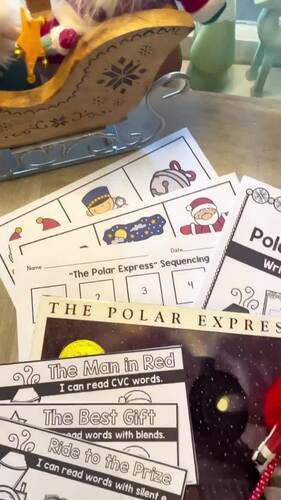 Winter Express Literacy Activities BUNDLE: Sequencing, Writing, Decodables