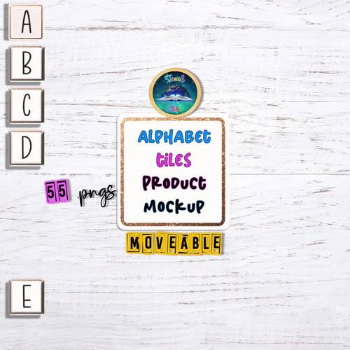 Alphabet Tile Product Mockup Letter Mock Up Images for TpT Sellers