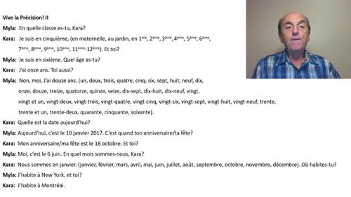 Lesson II. Video 1: Dialogue: Quel âge as-tu? Gr.2-3 | TPT