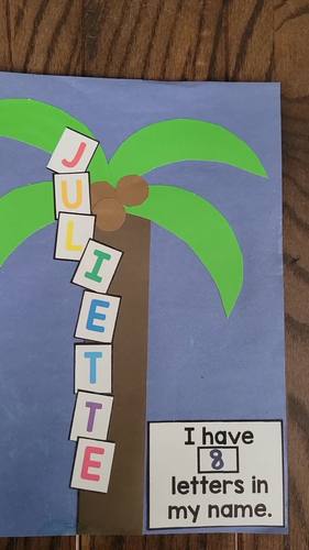 Palm Tree Name Art (Editable) | Back to School Name Art by Play Create ...