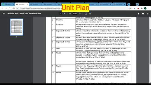 Narrative Nonfiction | 3-Week Narrative Writing Unit for Middle School ...