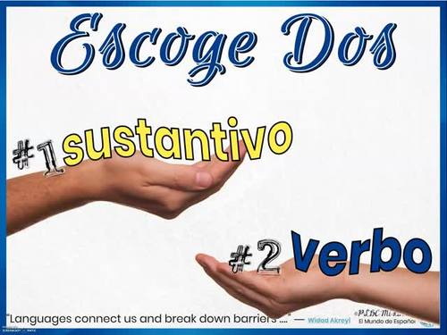 Spanish Present Tense AR Verbs Digital Game Escoge Dos ONLY | TPT