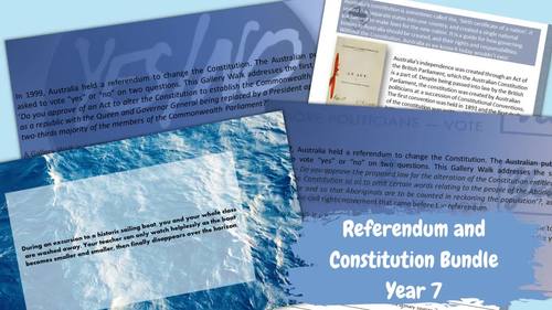 Australian Constitution and Referendum Year 7 Civics and Citizenship Bundle