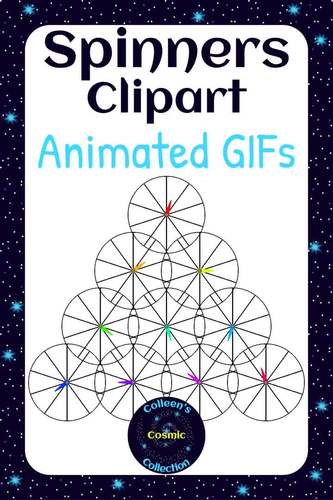 Animated GIF Transparent Customizable Spinners Clipart – 10 Sections