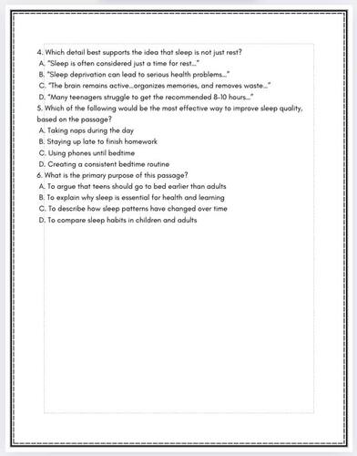 Reading Comprehension Worksheets for High School ELA | Grades 9–12 | CCSS