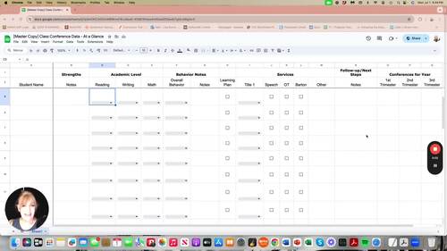 Class Conference Data: At a Glance by HOPE Education | TPT