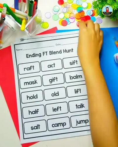 Ending FT Blend Worksheet by The Joy in Teaching | TPT