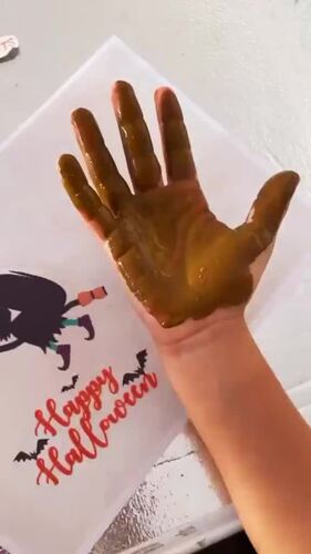 Halloween Witch Handprint Art | Halloween Card Craft by Mr Mintz Crafts