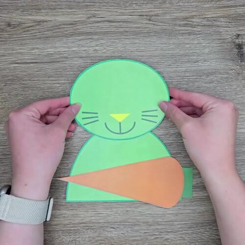 Green Bunny Craft Template by Mollers Makes It | TPT