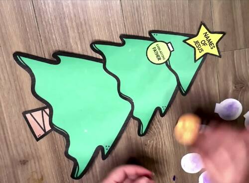 Names of Jesus Bible Advent Christmas Tree Craft Activity for Sunday School