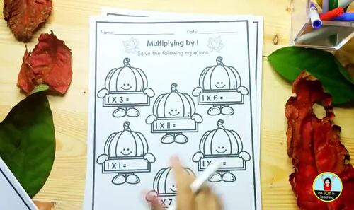 Fall Multiplication Worksheet by The Joy in Teaching | TPT